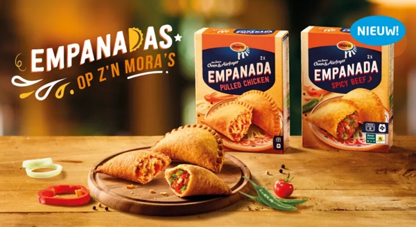 Mora lanceert nieuwe Empanada smaak: Spicy Beef - Snacknieuws